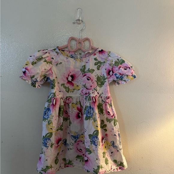 H&M | Dresses | Hm Cream Smocked Sundress With Puff Sleeves | Poshmark